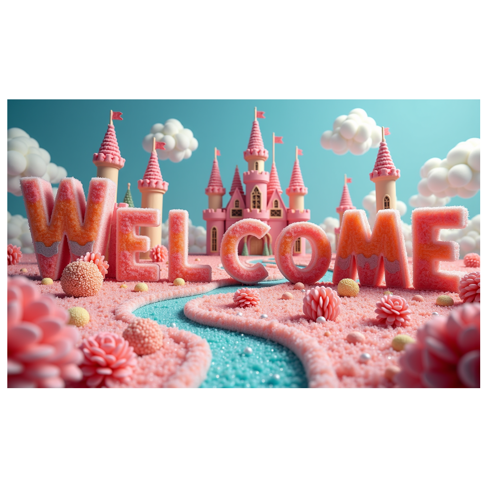 LUUFILx Frosted Castle Themed Welcome Banner Party Decorations ...