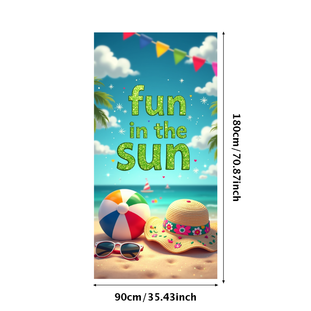 LUUFILx Fun in the Sun Summer Beach Backdrop Banner with Vibrant Colors ...