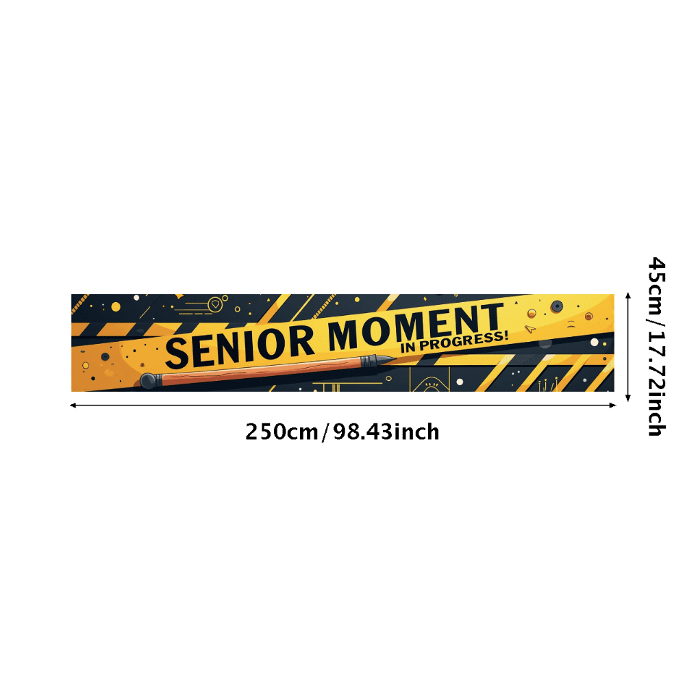 LUUFILx Funny Senior Themed Banner with Cane Element, Background for ...