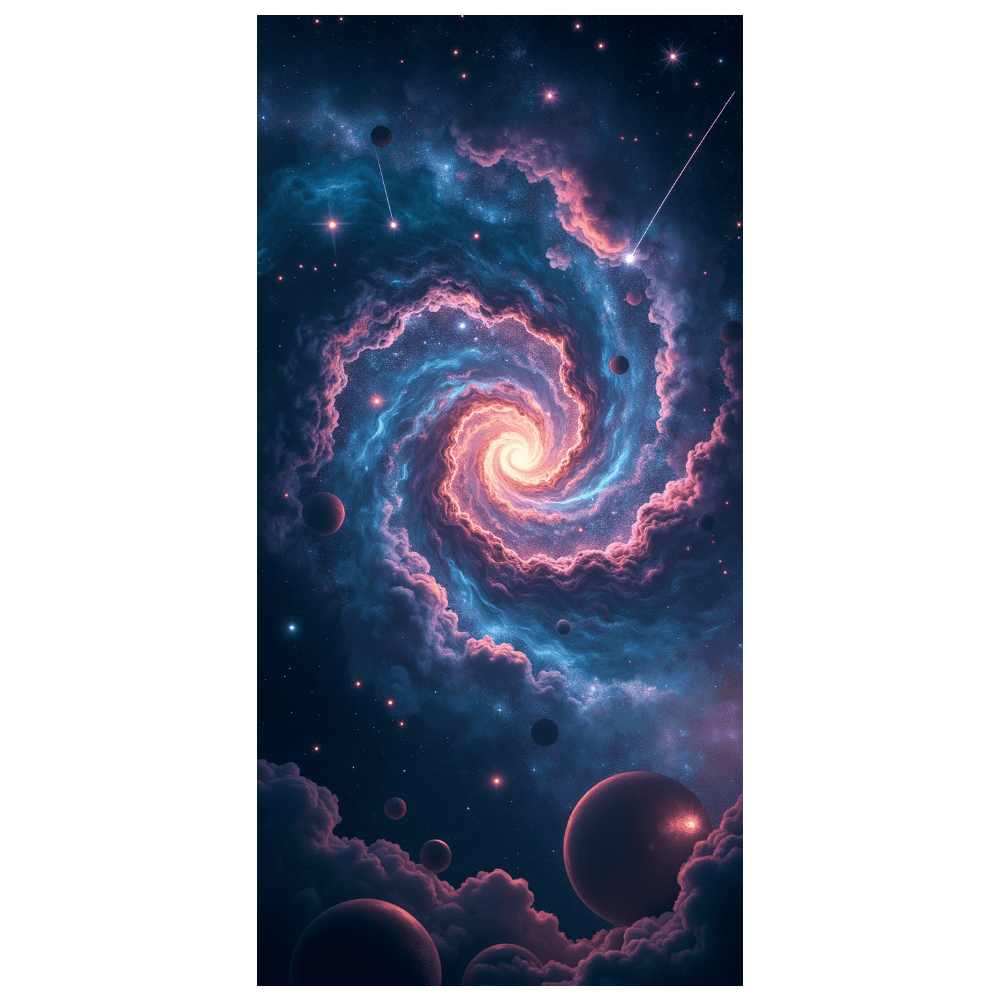 LUUFILx Galaxy Spiral Backdrop Mystic Starscape Banner For Space Theme ...