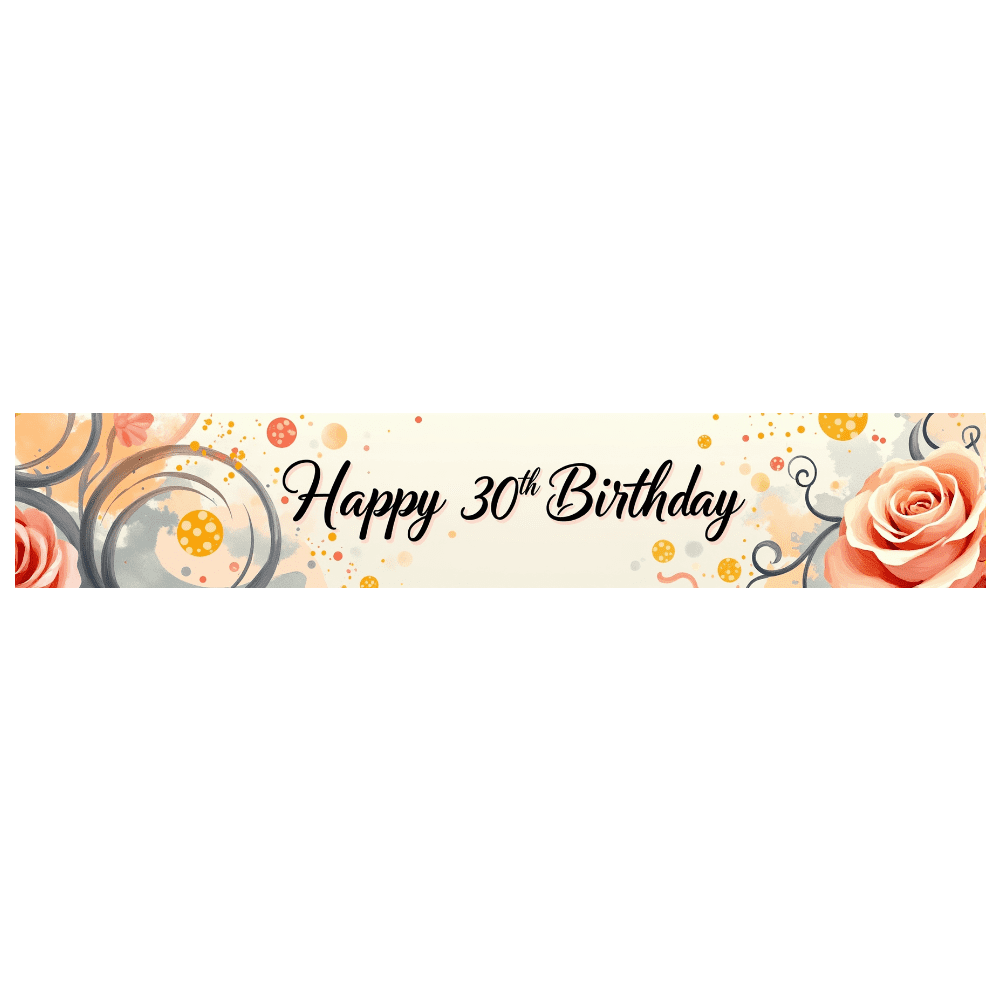LUUFILx Gold Happy 30 Birthday Banner Backdrop Party Decorations for ...