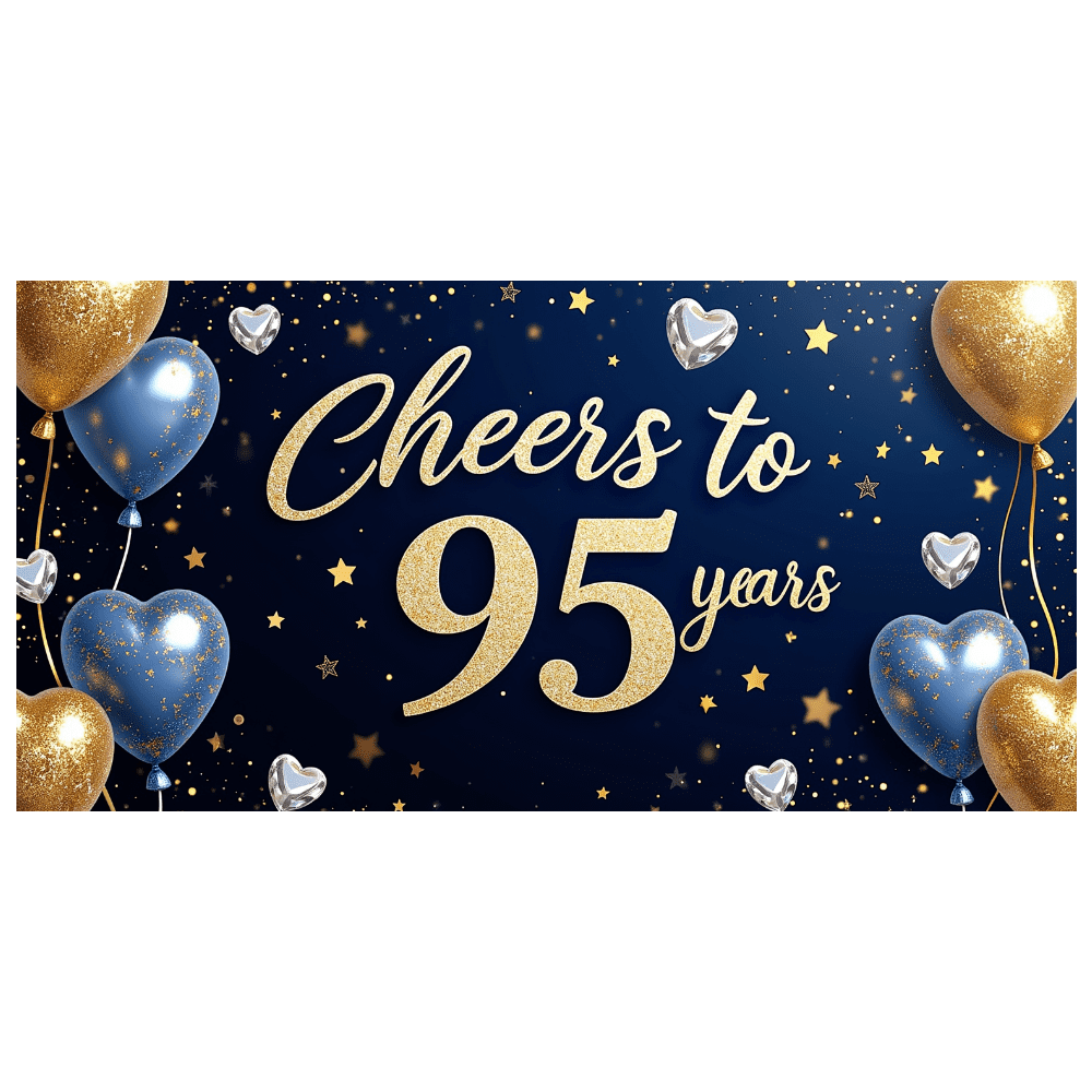 LUUFILx Golden Anniversary Backdrop Cheers to 95 Years Background ...
