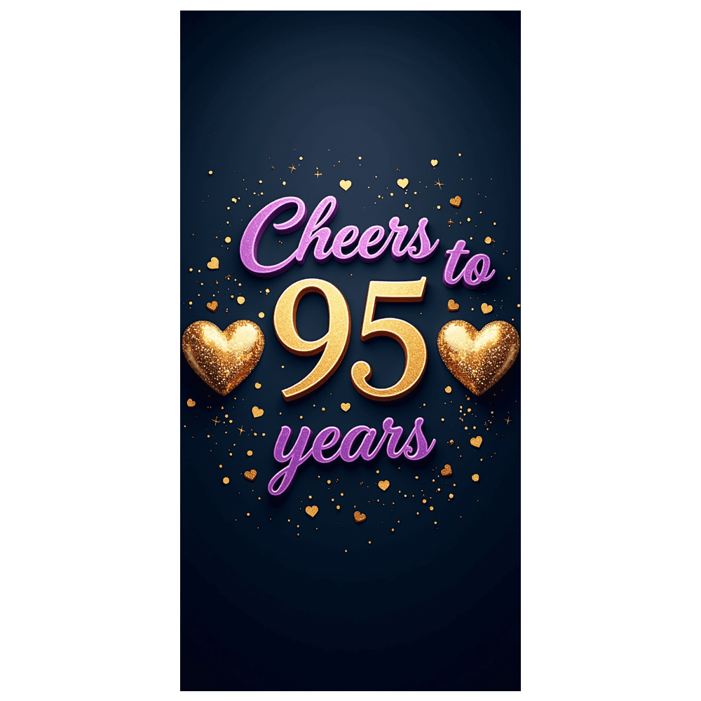 LUUFILx Golden Anniversary Backdrop Cheers to 95 Years Background ...