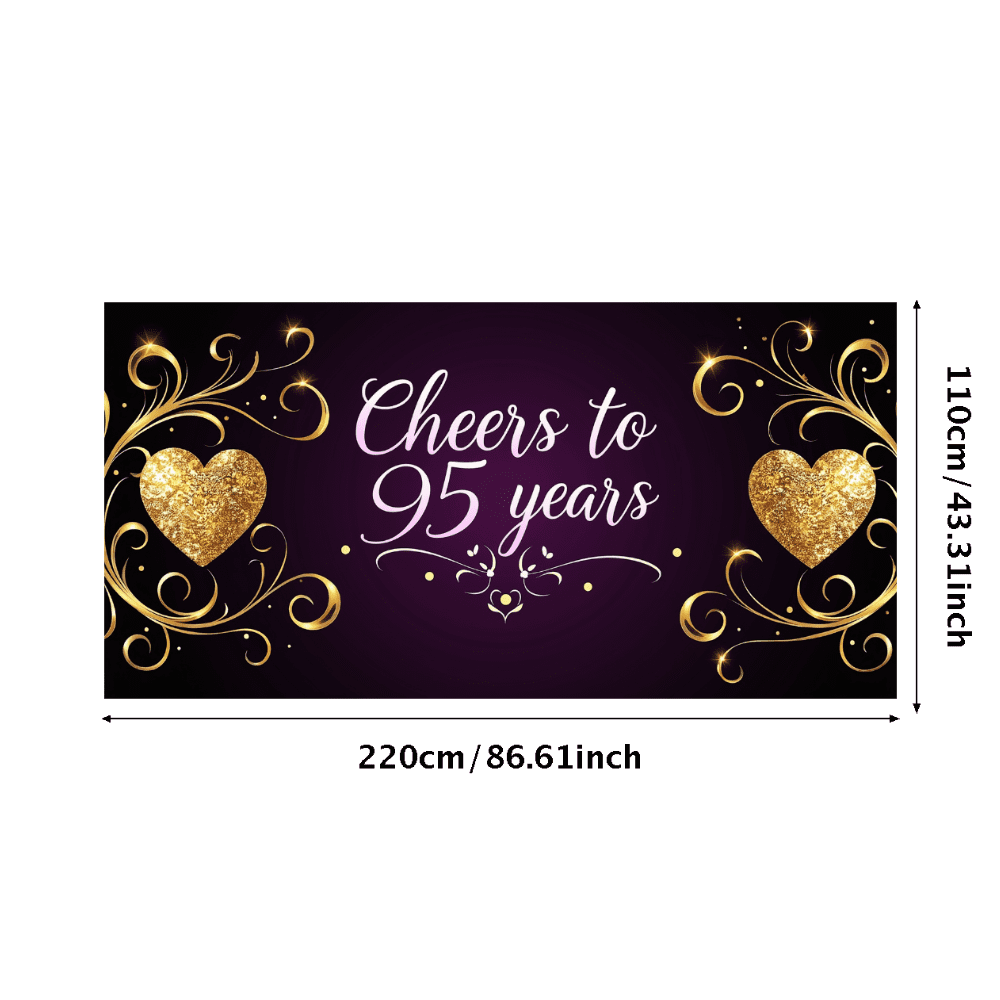 LUUFILx Golden Anniversary Backdrop Cheers to 95 Years Background ...
