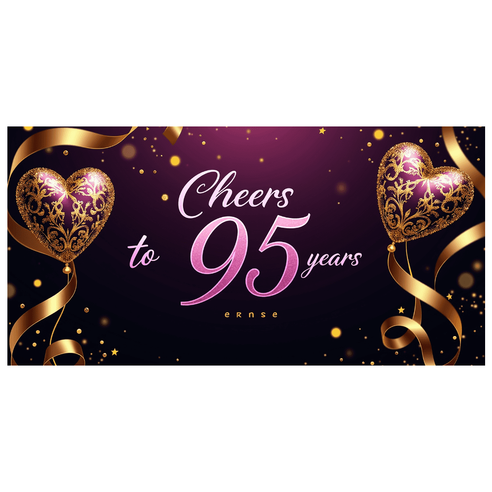 LUUFILx Golden Anniversary Backdrop Cheers to 95 Years Background ...