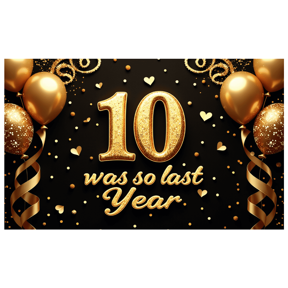 LUUFILx Golden Happy 11th Birthday Backdrop Extravagant Balloon Photo ...