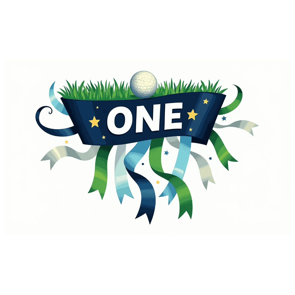 LUUFILx Golf Themed Decorative Banner with Grass Golf Ball Stars and ...