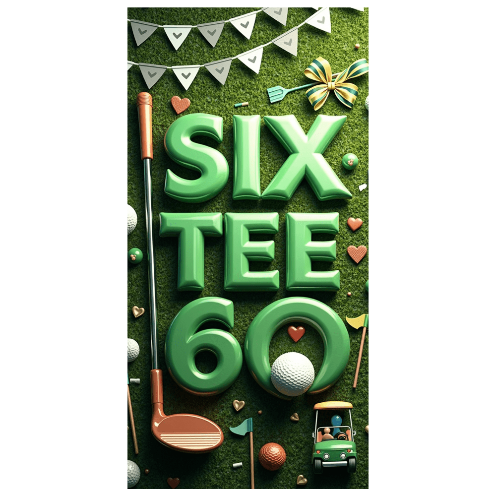 LUUFILx Golf Themed Six Tee Banner Decoration for Party Supplies Sports ...