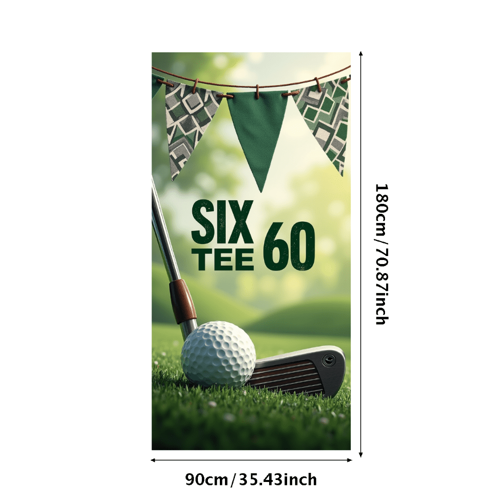 LUUFILx Golf Themed Triangular Banner Background, Golf Ball Club Flag ...