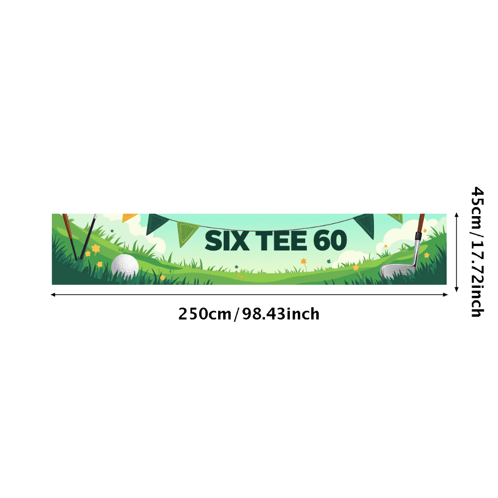 LUUFILx Golf Themed Triangular Banner Background, Golf Ball Club Flag ...