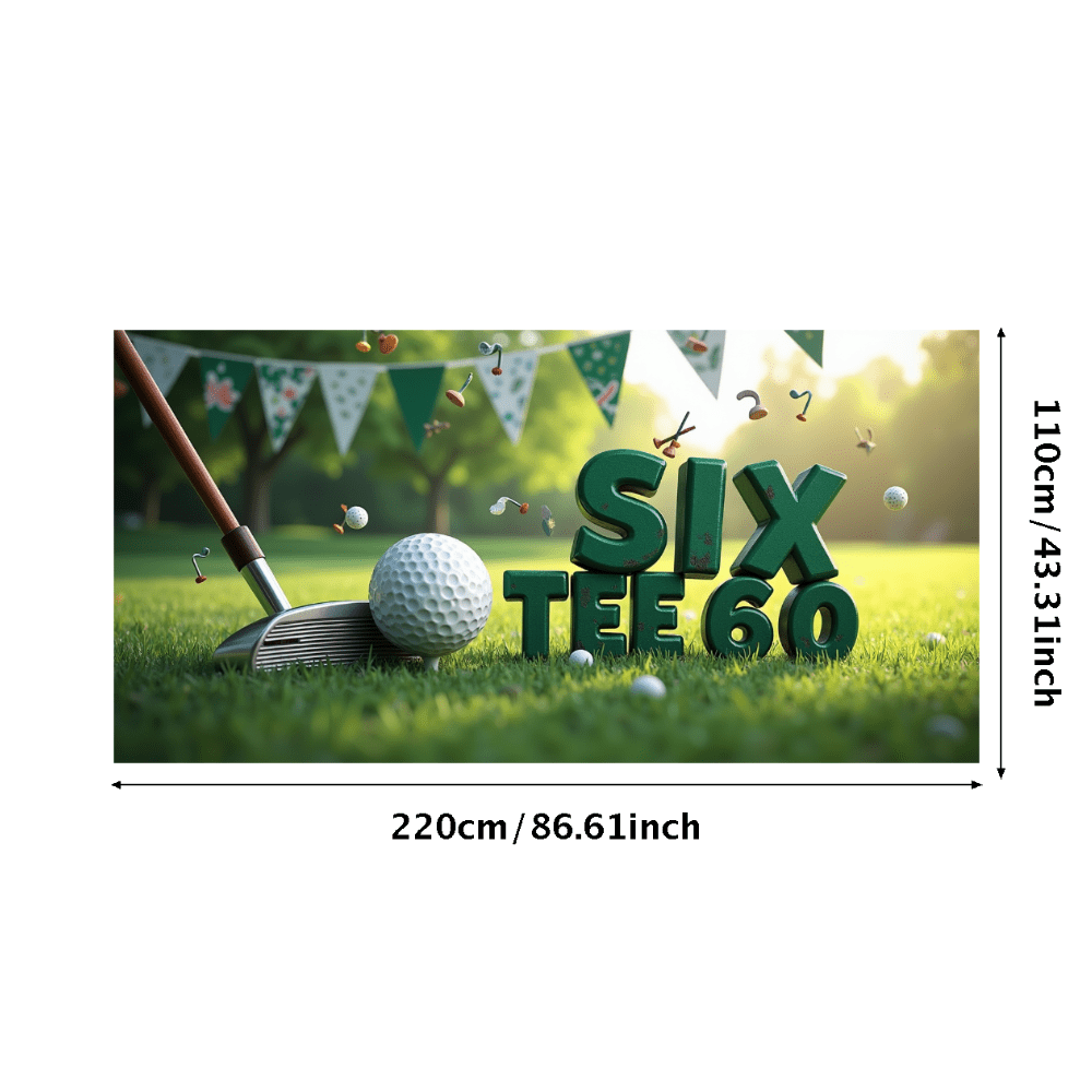 LUUFILx Golf Themed Triangular Pennant Banner, Golf Balls Golf Clubs ...