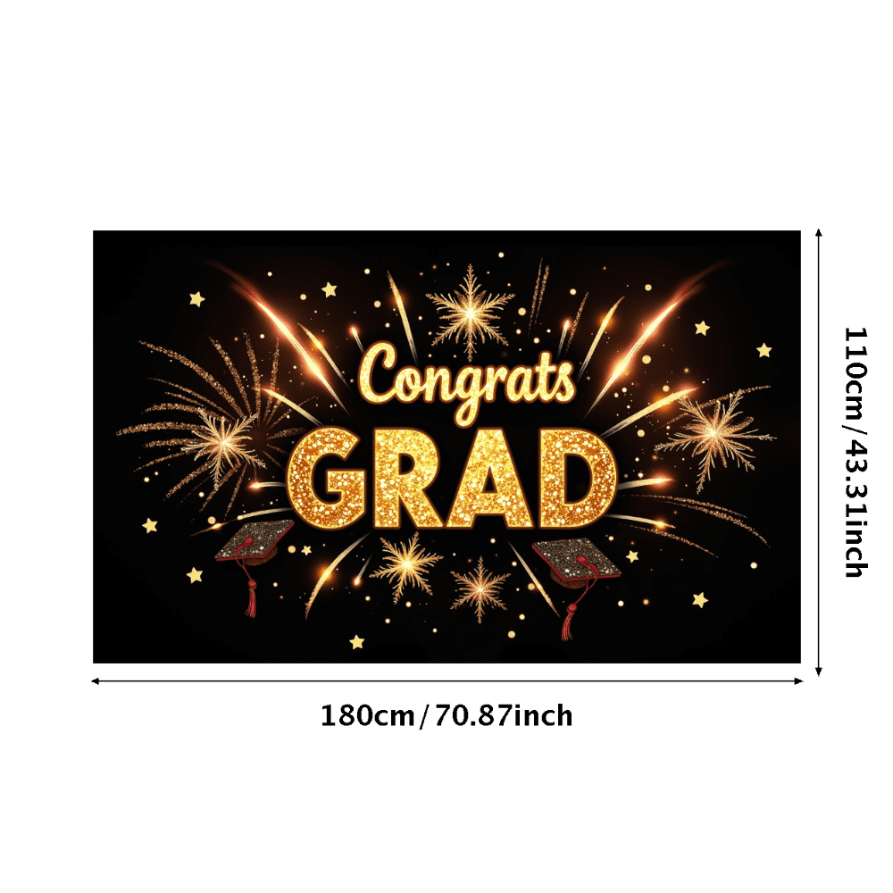 LUUFILx Graduation Party Decoration Backdrop Congrats Grad Banner ...