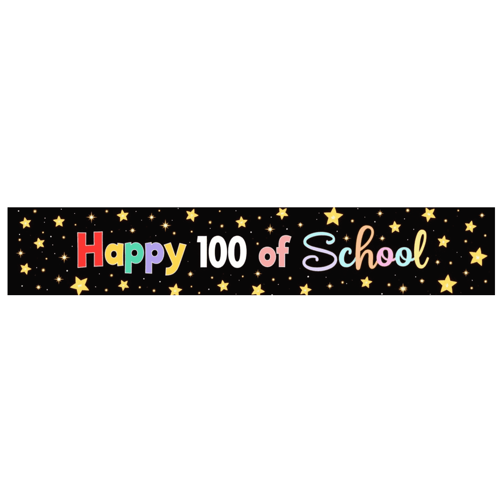 LUUFILx Happy 100 Days of School Banner Classroom Decor Festive ...