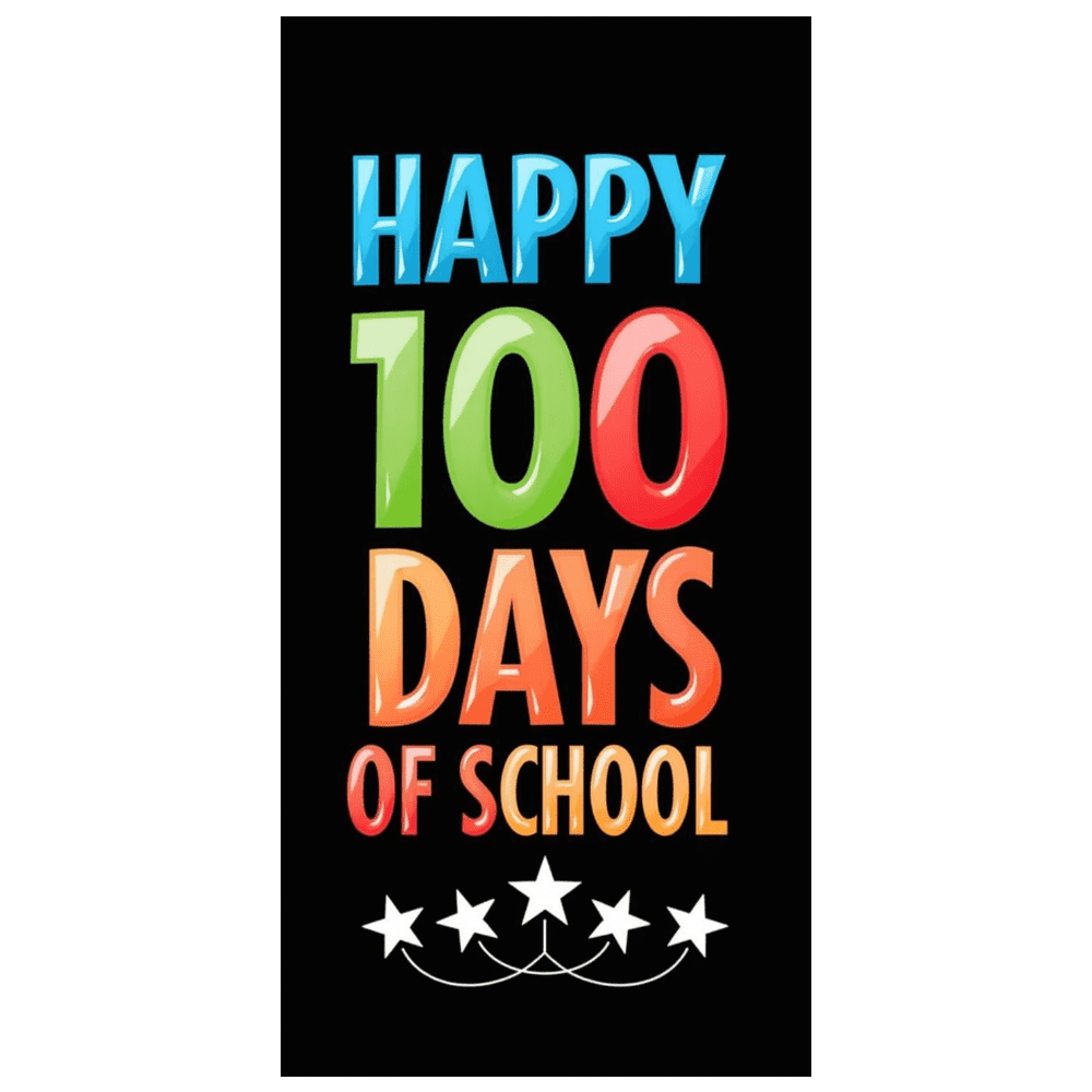 LUUFILx Happy 100 Days of School Banner Colorful Classroom Backdrop ...