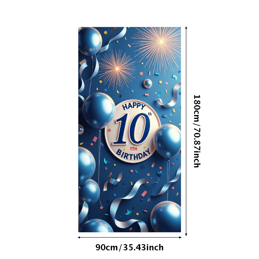 LUUFILx Happy 10th Birthday Banner Decoration Background Party Supplies ...