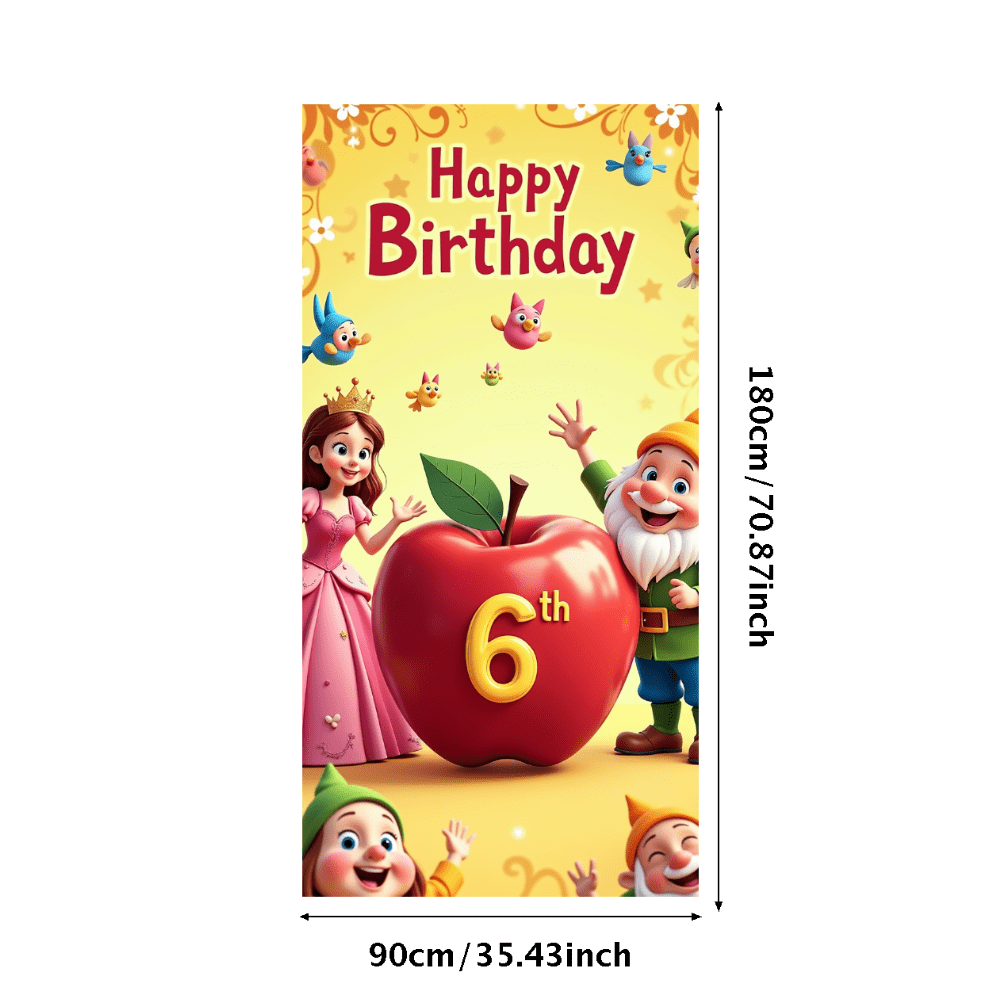 LUUFILx Happy Birthday Backdrop 6th Birthday Banner for Kids Party ...