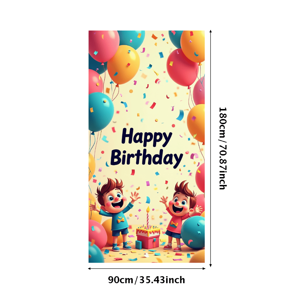 LUUFILx Happy Birthday Backdrop Banner for Kids Party Supplies ...