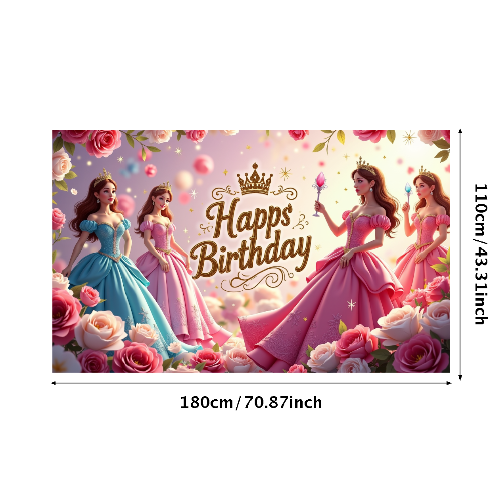 LUUFILx Happy Birthday Backdrop Snowy Castle Scene for Photography ...