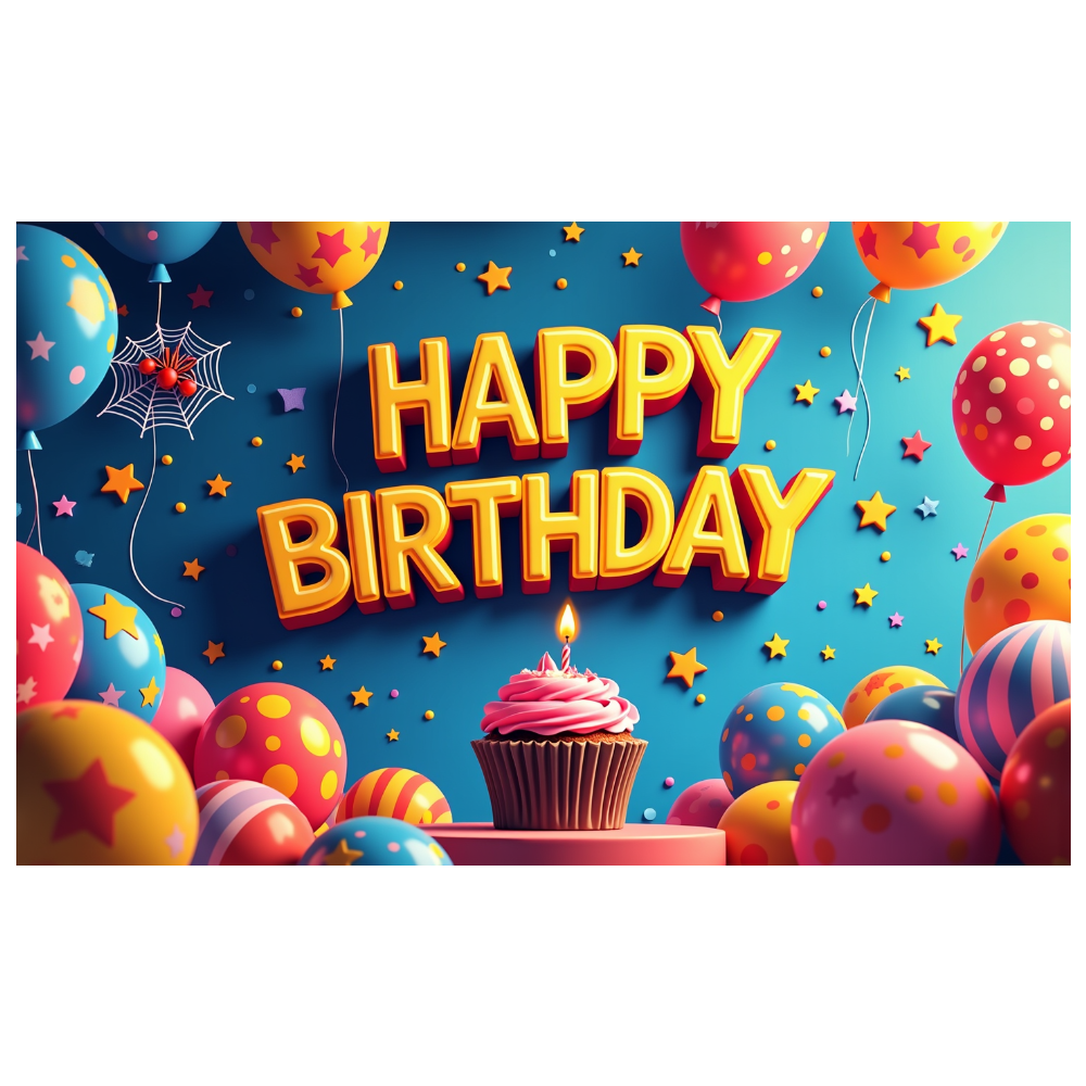 LUUFILx Happy Birthday Banner Colorful Party Backdrop Background ...