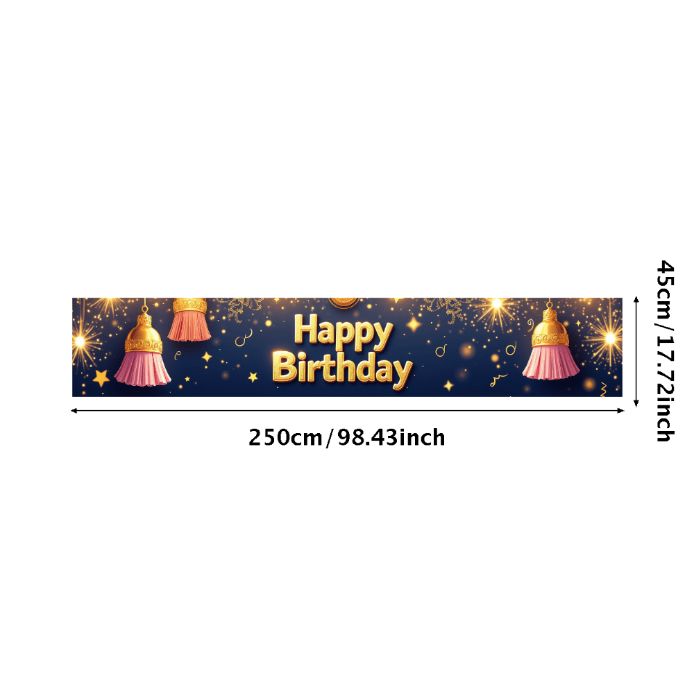 LUUFILx Happy Birthday Floral Banner Tropical Background Balloons Party ...