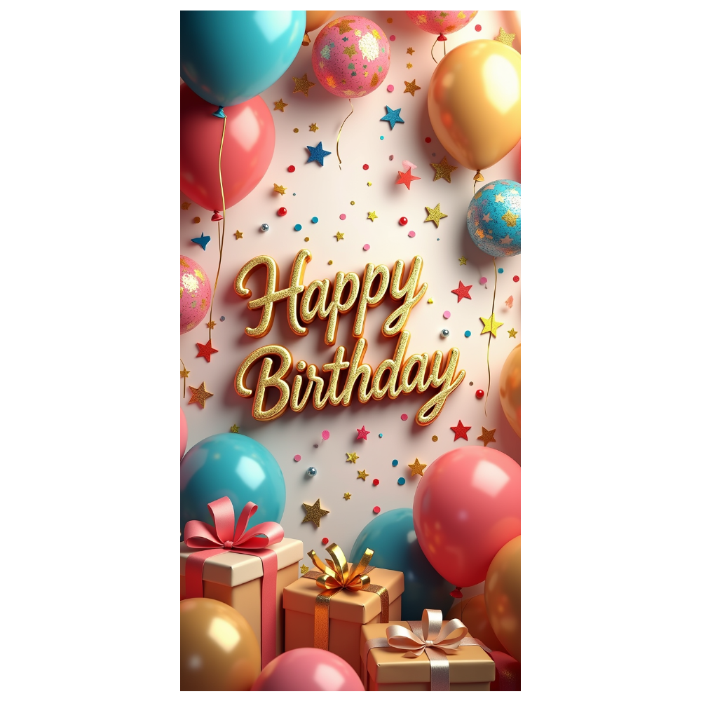 LUUFILx Happy Birthday Party Decoration Backdrop Balloons Banner Gift ...