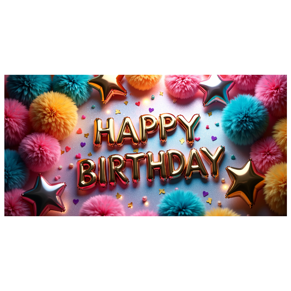 LUUFILx Happy Birthday Party Decorations Balloons Banners Colorful Pom ...