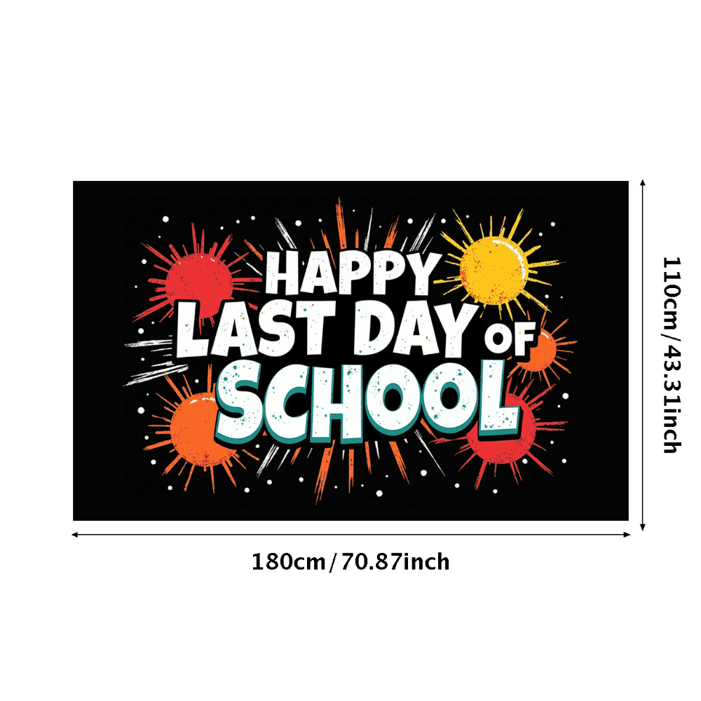 LUUFILx Happy Last Day of School Backdrop Banner Photo Booth Props ...
