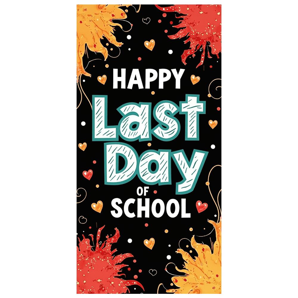 LUUFILx Happy Last Day of School Backdrop Banner Photo Booth Props ...