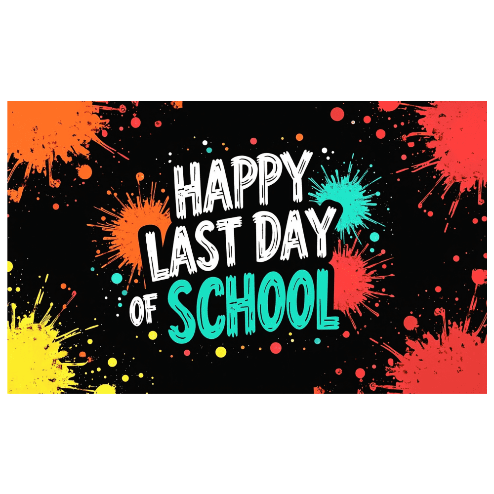 LUUFILx Happy Last Day of School Backdrop Banner Photo Booth Props ...