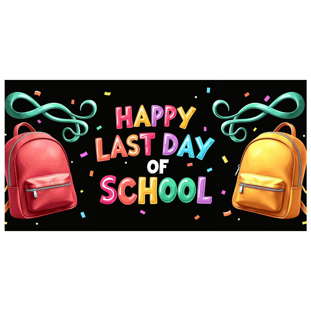 LUUFILx Happy Last Day of School Backdrop Banner Background Decoration ...