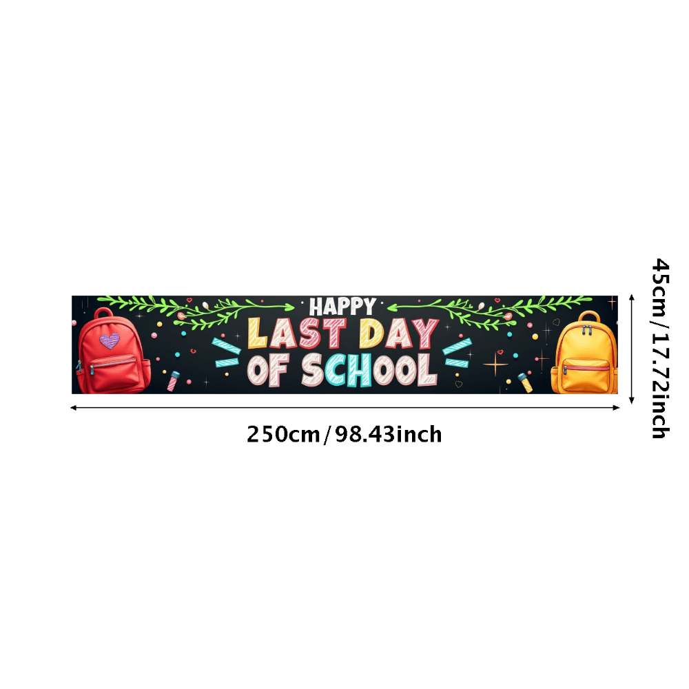 LUUFILx Happy Last Day of School Backdrop Banner Background Decoration ...