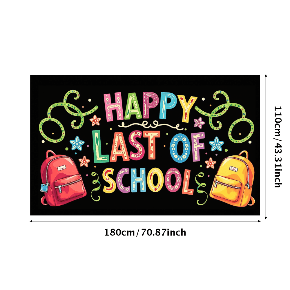 LUUFILx Happy Last Day of School Backdrop Banner Background Decoration ...