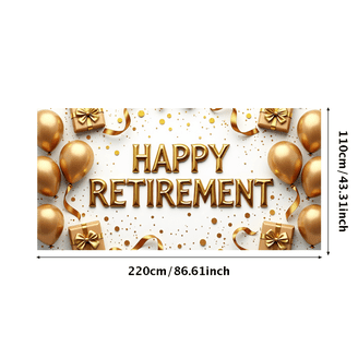 Beach Themed Happy Retirement Banner with Sailing Boats Balloons and ...
