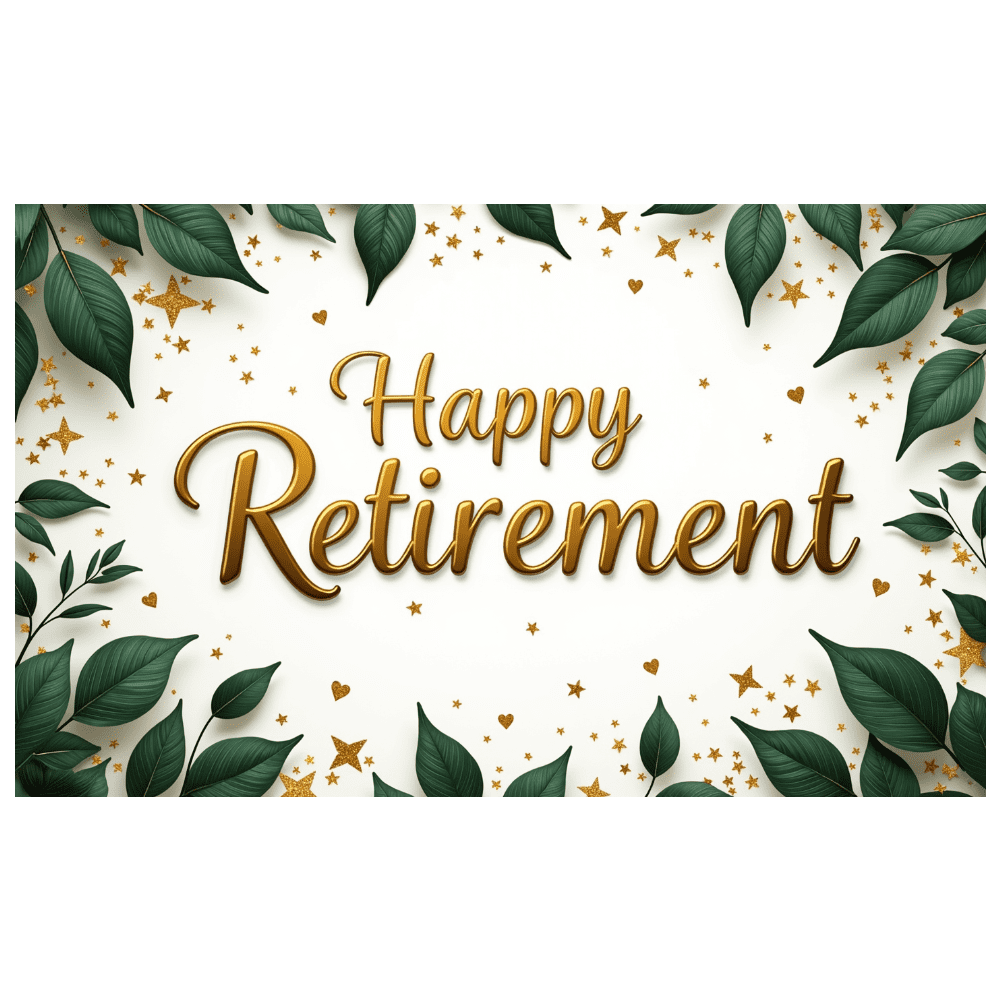 LUUFILx Happy Retirement Party Banner Backdrop Celebration Background ...
