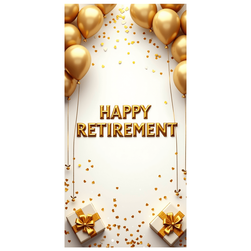 LUUFILx Happy Retirement Party Banner Backdrop Celebration Background ...