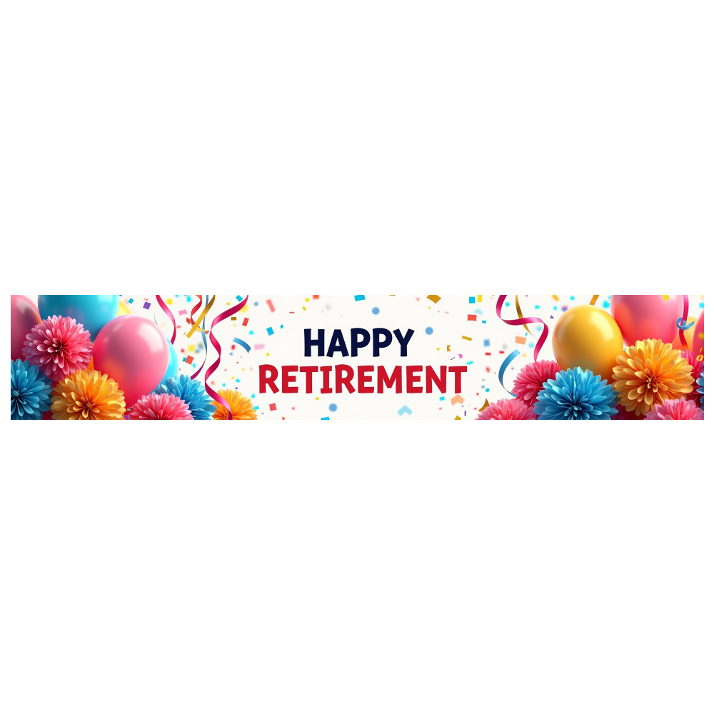 LUUFILx Happy Retirement Party Banner Balloon Decoration Backdrop ...