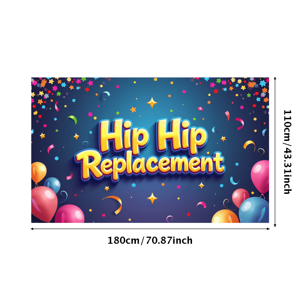 LUUFILx Hip Hip Replacement Balloon Party Backdrop Fun Party ...