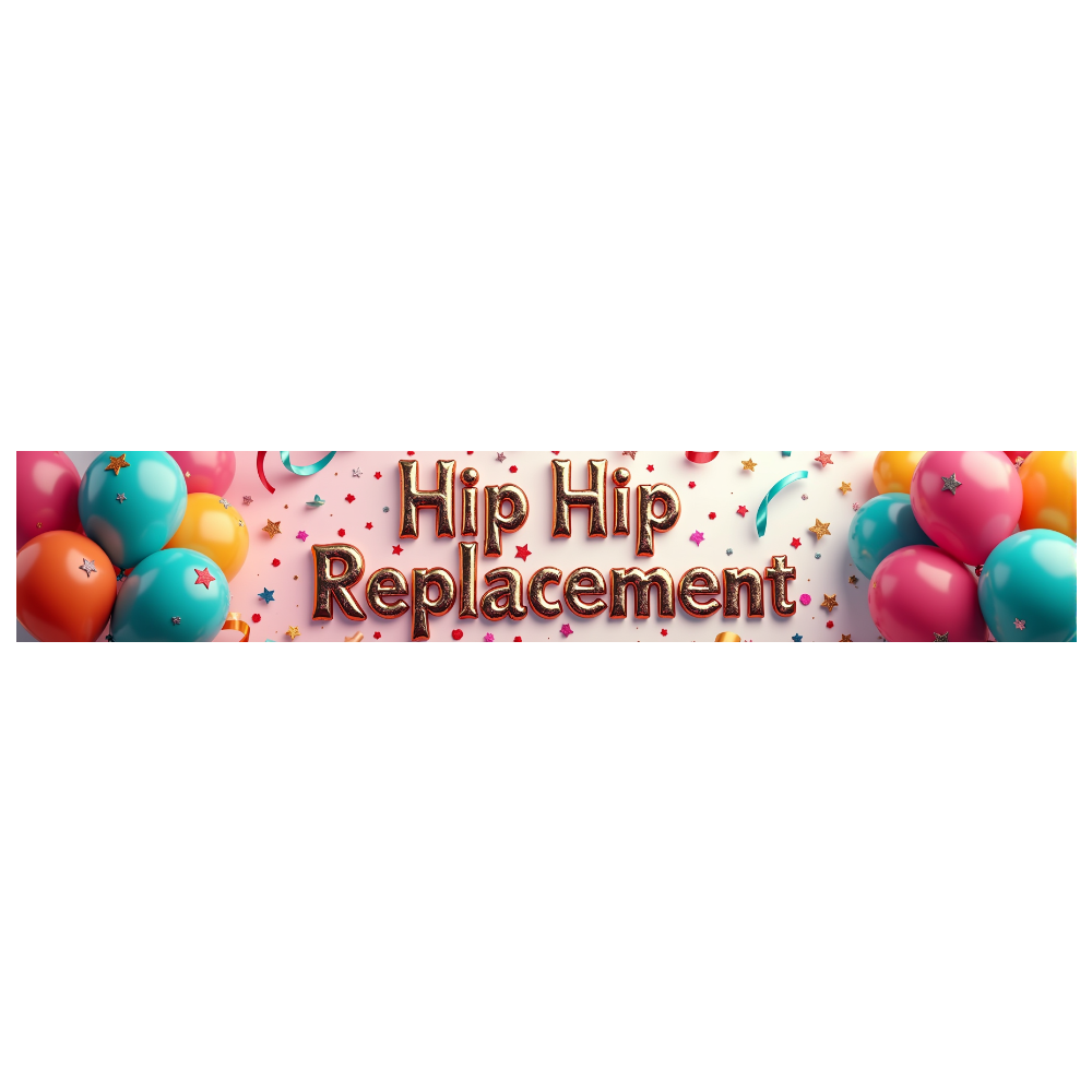 LUUFILx Hip Hip Replacement Celebration Banner Party Decorations ...