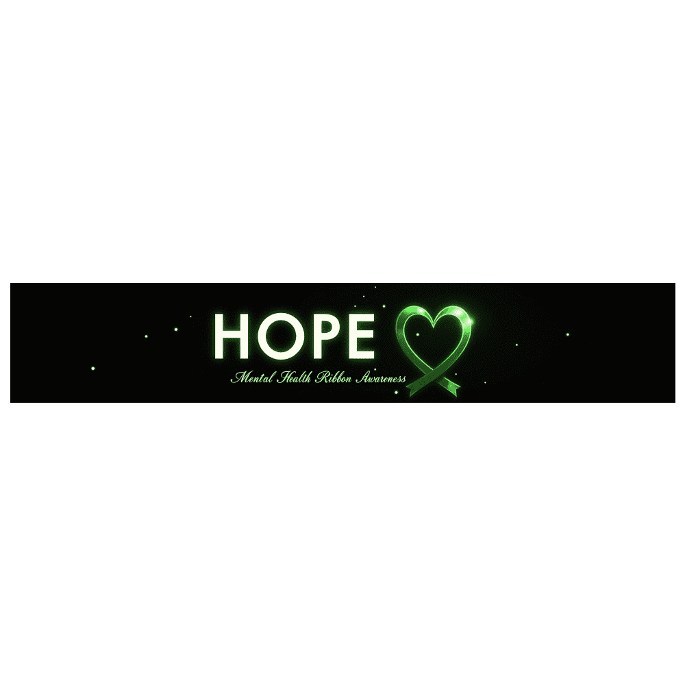 LUUFILx Hope Mental Health Awareness Banner Green Ribbon Backdrop for ...