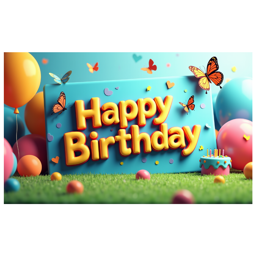 LUUFILx Kids Birthday Party Backdrop Banner Happy Birthday Decorations ...