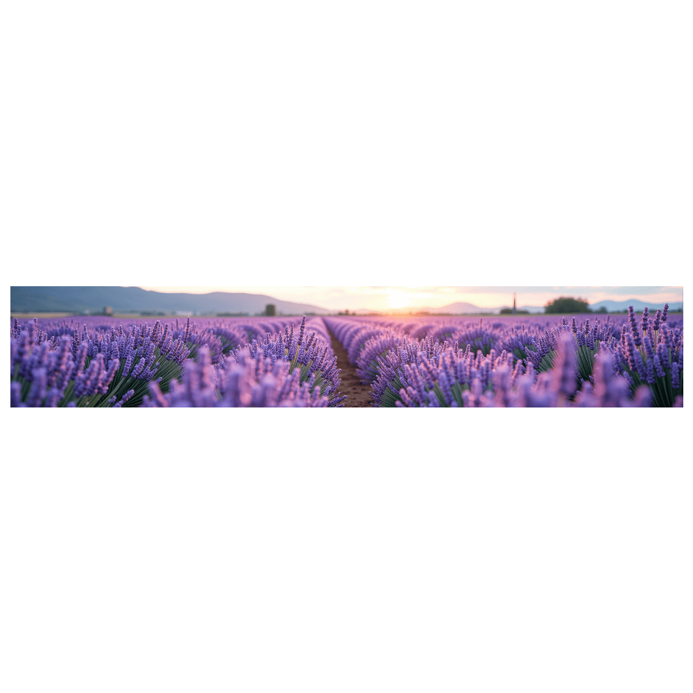 LUUFILx Lavender Field Sunset Background Banner Party Decors ...