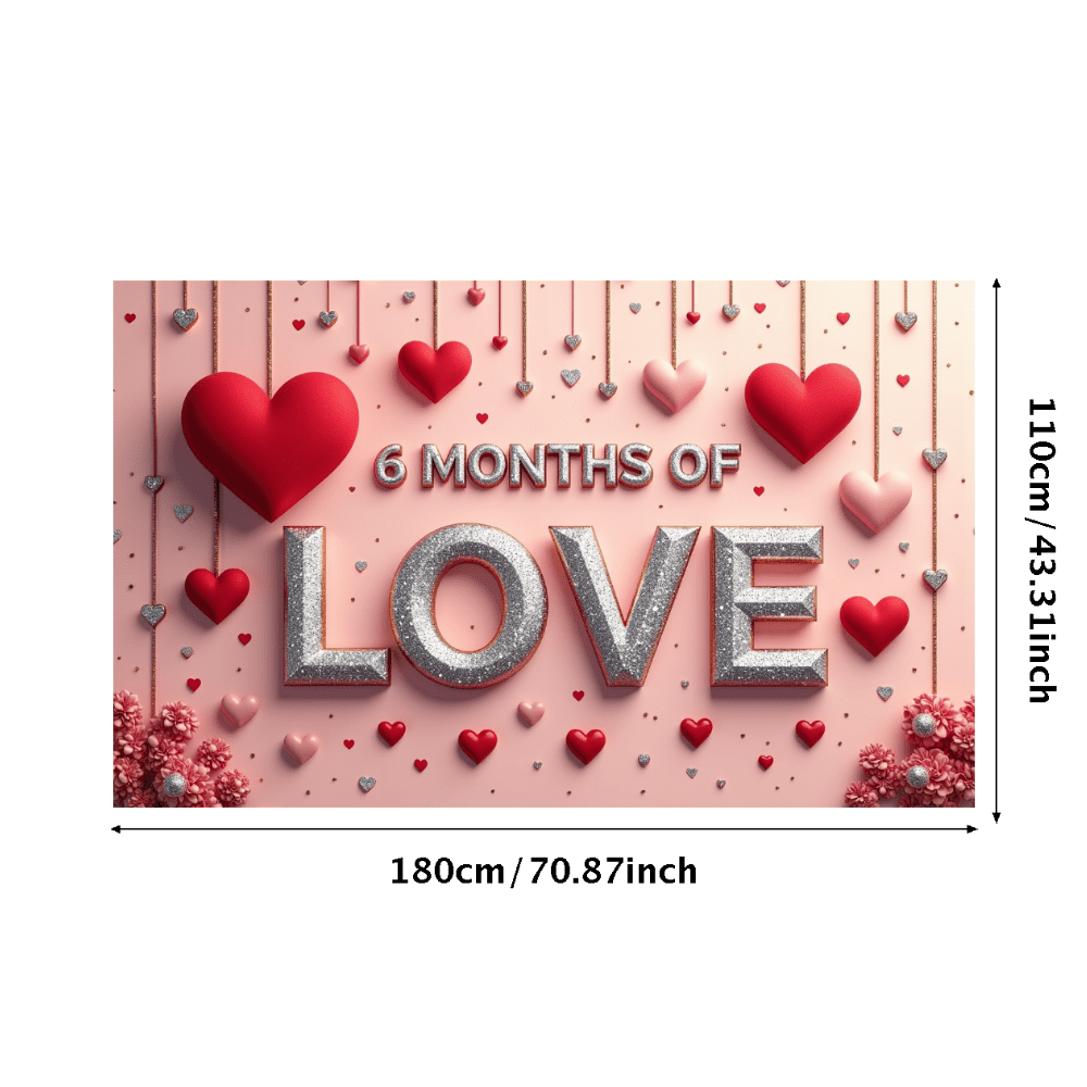 LUUFILx Love Celebration Backdrop Banner Decoration Valentine's Day 6 ...