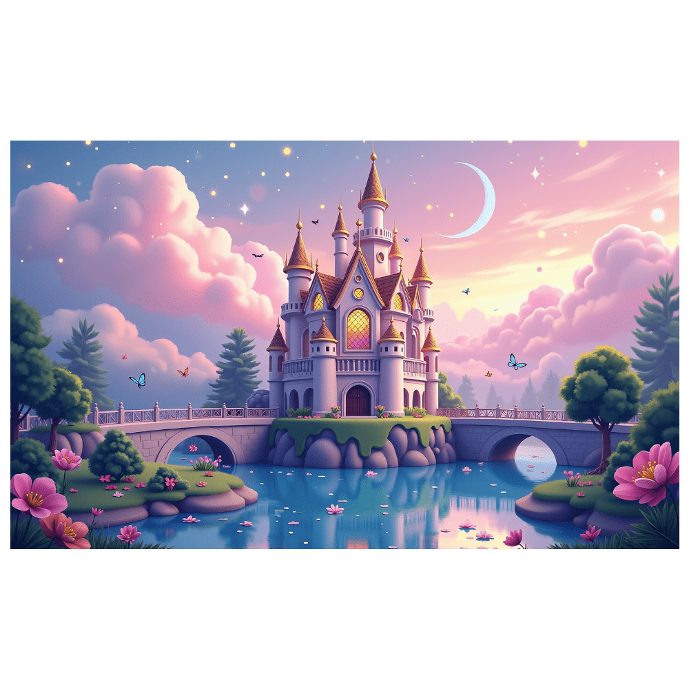 LUUFILx Magical Castle Backdrop Banner for Photography and Party ...