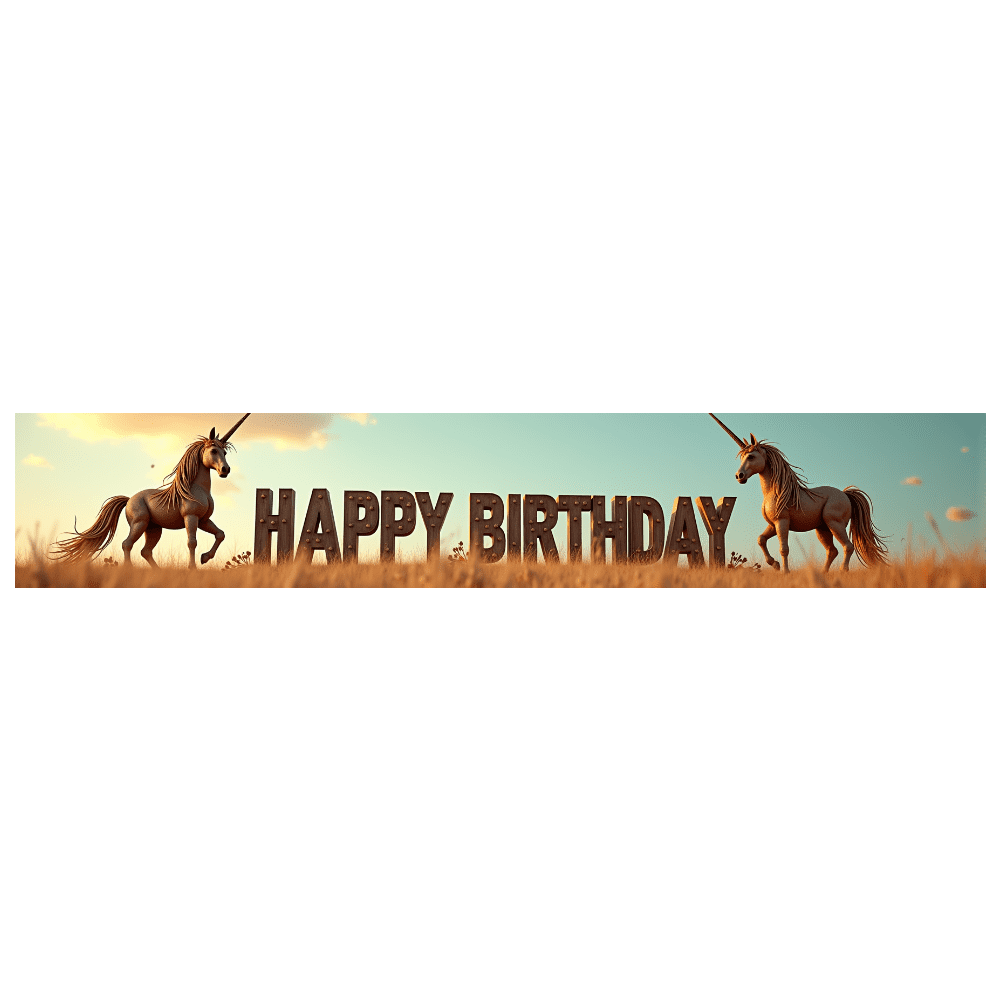 LUUFILx Magical Unicorn Themed Happy Birthday Banner Party Decoration ...