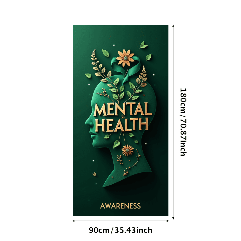 LUUFILx Mental Health Awareness Banner Inspirational Wall Art Backdrop ...