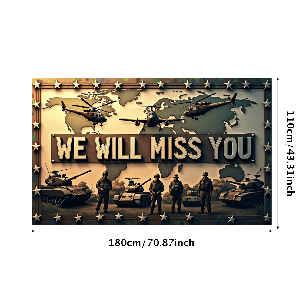 LUUFILx Military Themed Background Banner with Planes Tanks and ...