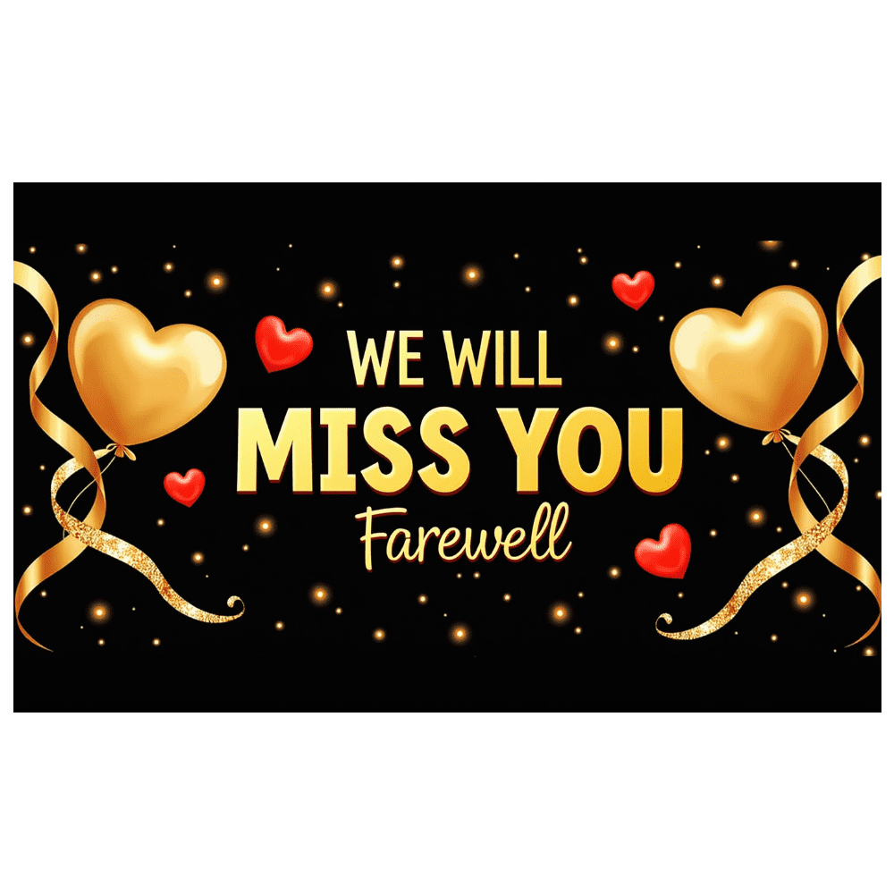 LUUFILx We Miss You Banner Backdrop Decoration Background for Reunion ...