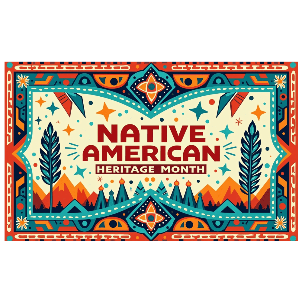 LUUFILx Native American Month Celebration Banner Feather Design ...