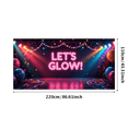 LUUFILx Neon Glow Party Banner Backdrop for Celebration Events Birthday ...