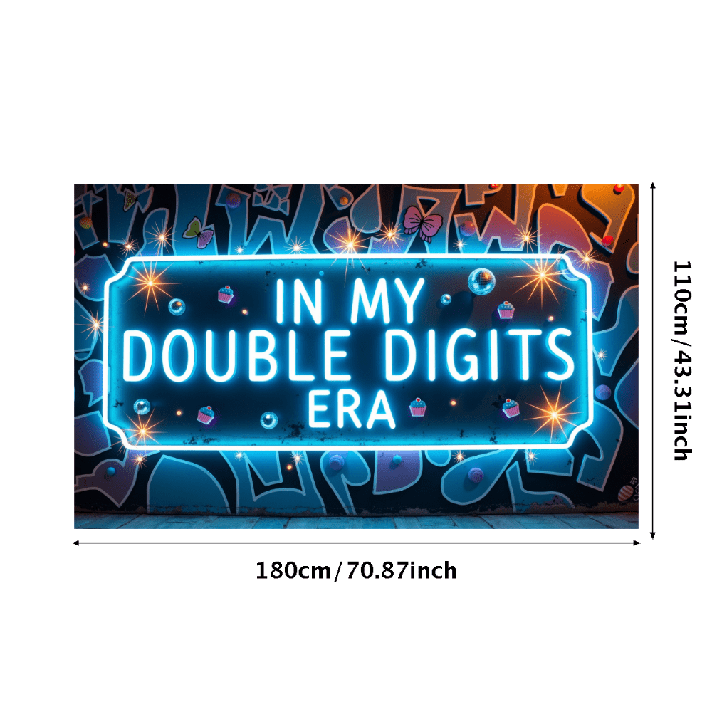 LUUFILx Neon Style Birthday Banner in My Double Digits Era with ...